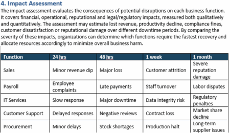 Business Impact Analysis Template for Word (Free Download)