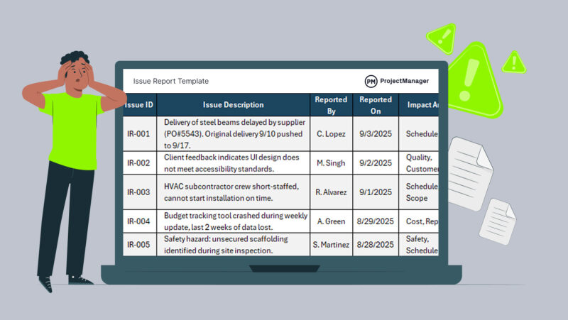 Issue Report Template for Excel (Free Download)