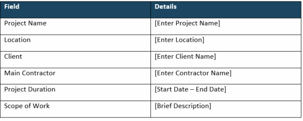 Construction Safety Plan Template