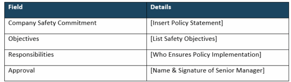 Construction Safety Plan Template