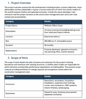 How to Make a Construction Management Plan (with Example & Template)
