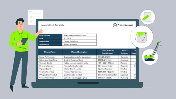 Material List Template for Excel (Free Download)