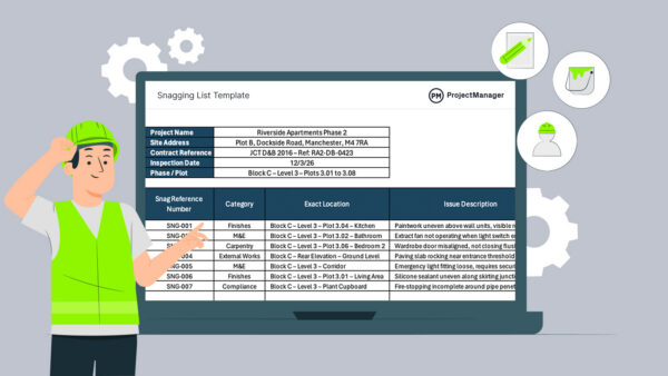 Snagging List Template for Excel (Free Download)