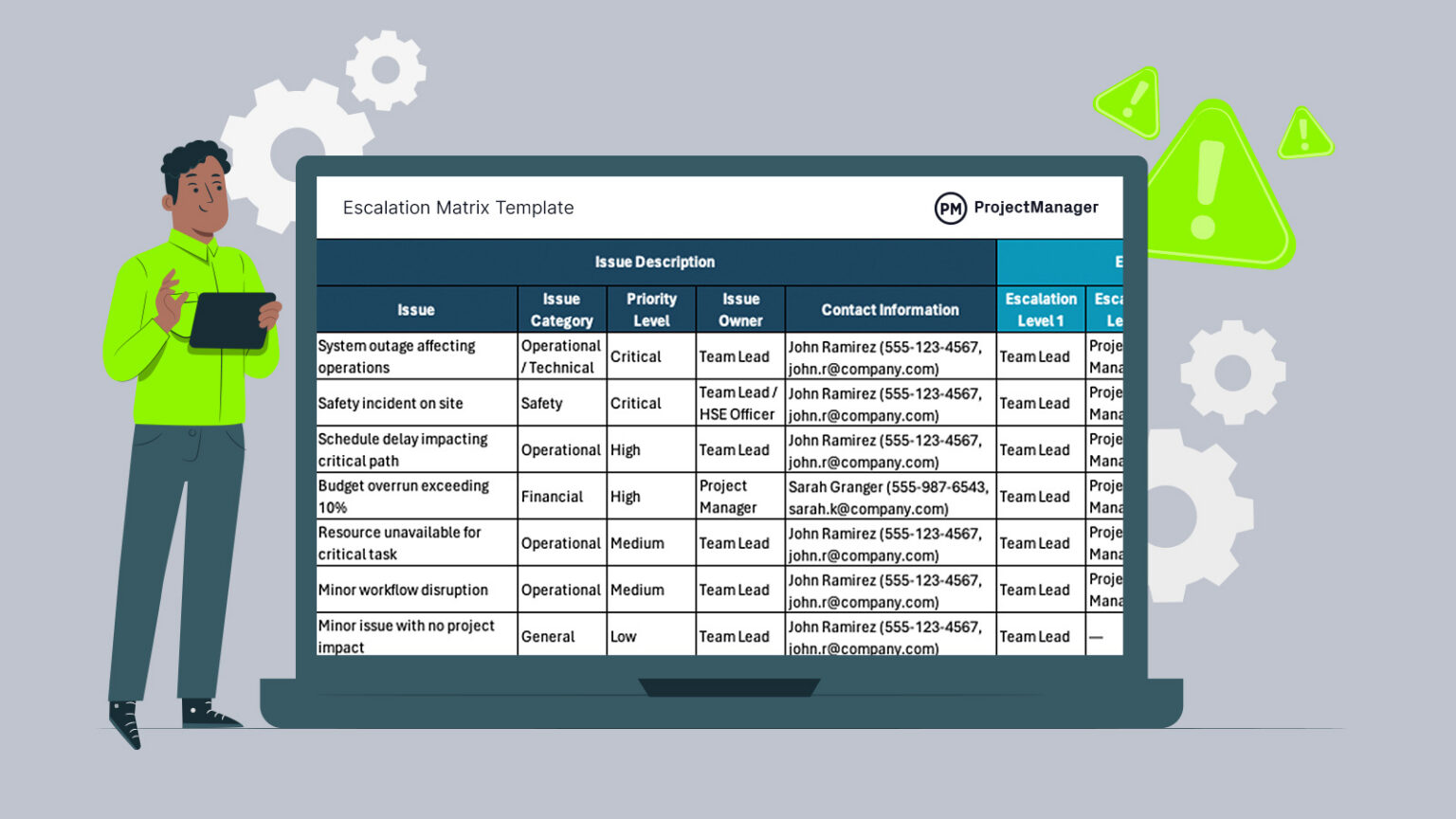 Escalation Matrix Template for Excel (Free Download)