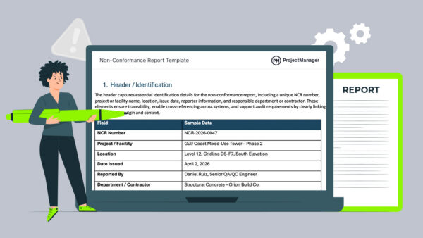 Non-Conformance Report Template - ProjectManager